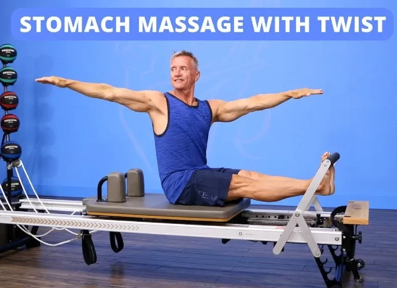 Pilates Stomach Massage Twist Exercise on the Reformer - MBS Pilates